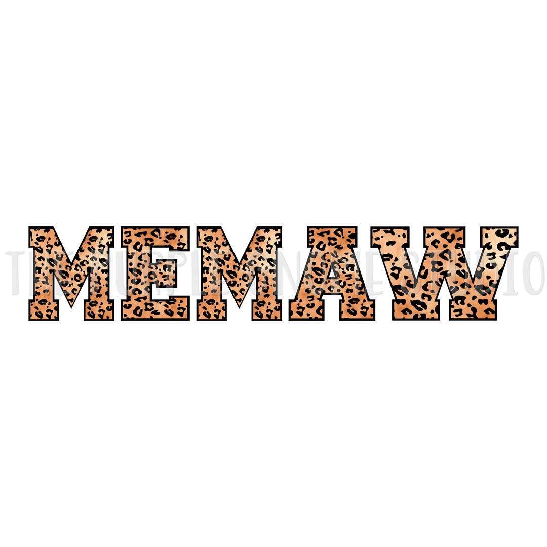 Memaw PNG, Memaw Sublimation, Leopard Print Memaw, Leopard Print, PNG ...