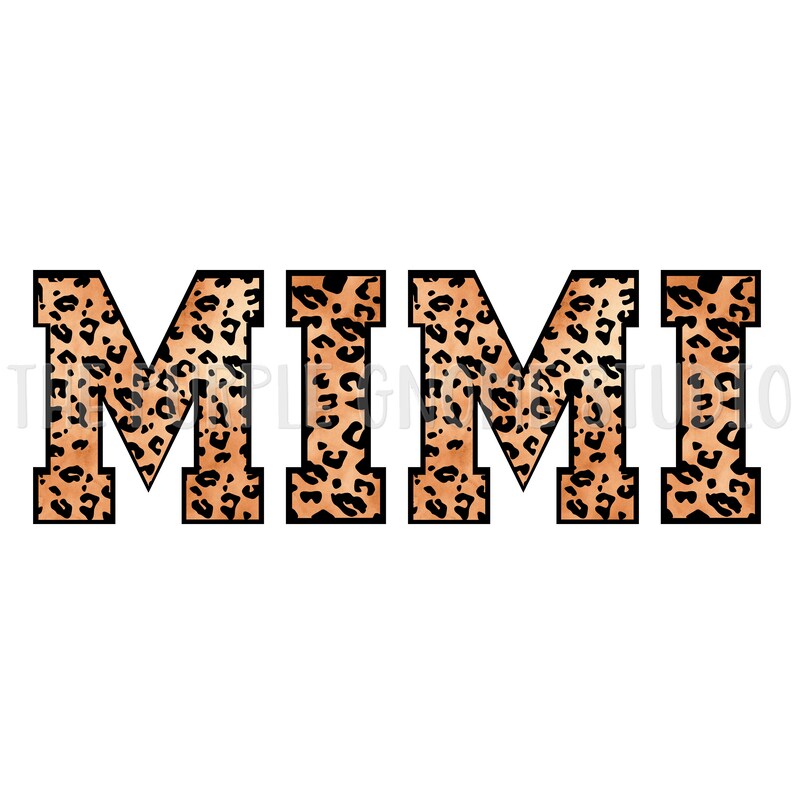 Mimi PNG, Mimi Sublimation, Leopard Print Mimi, Leopard Print, PNG File ...