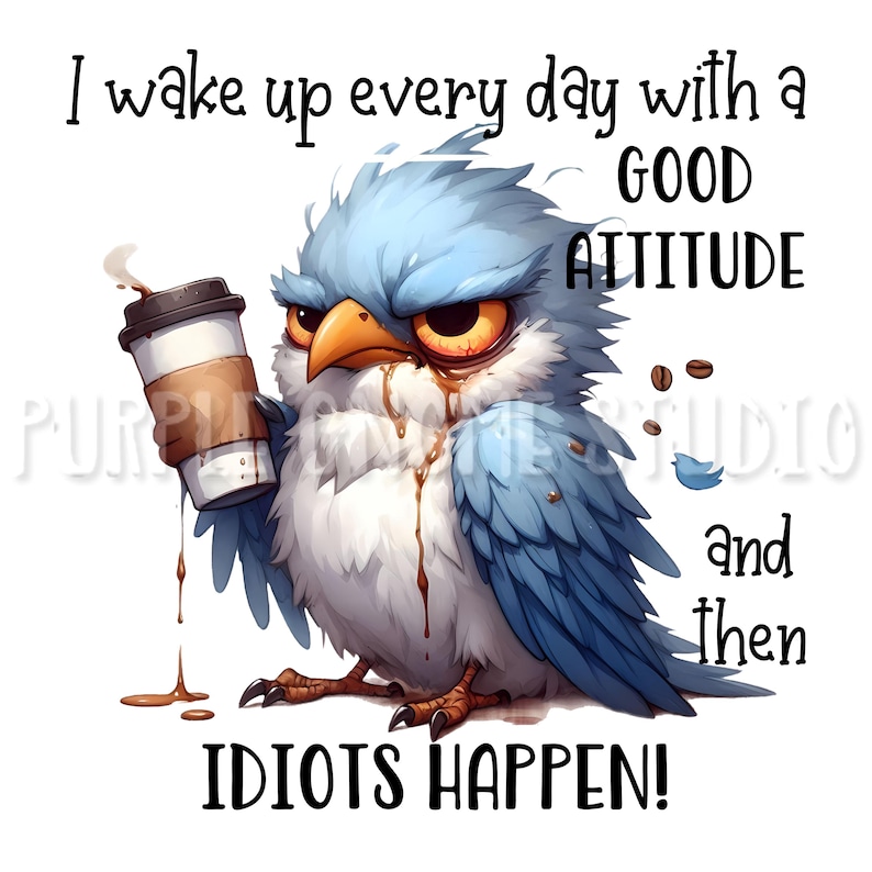 I Wake up Every Day With A Good Attitude and Then Idiots Happen, Grumpy ...