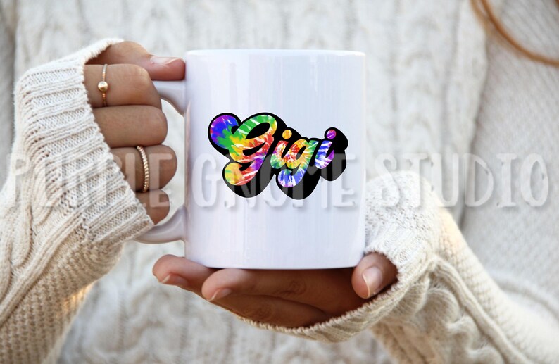 Gigi PNG, Gigi Sublimation, Tie-dyed, Groovy Font, PNG File, Digital ...