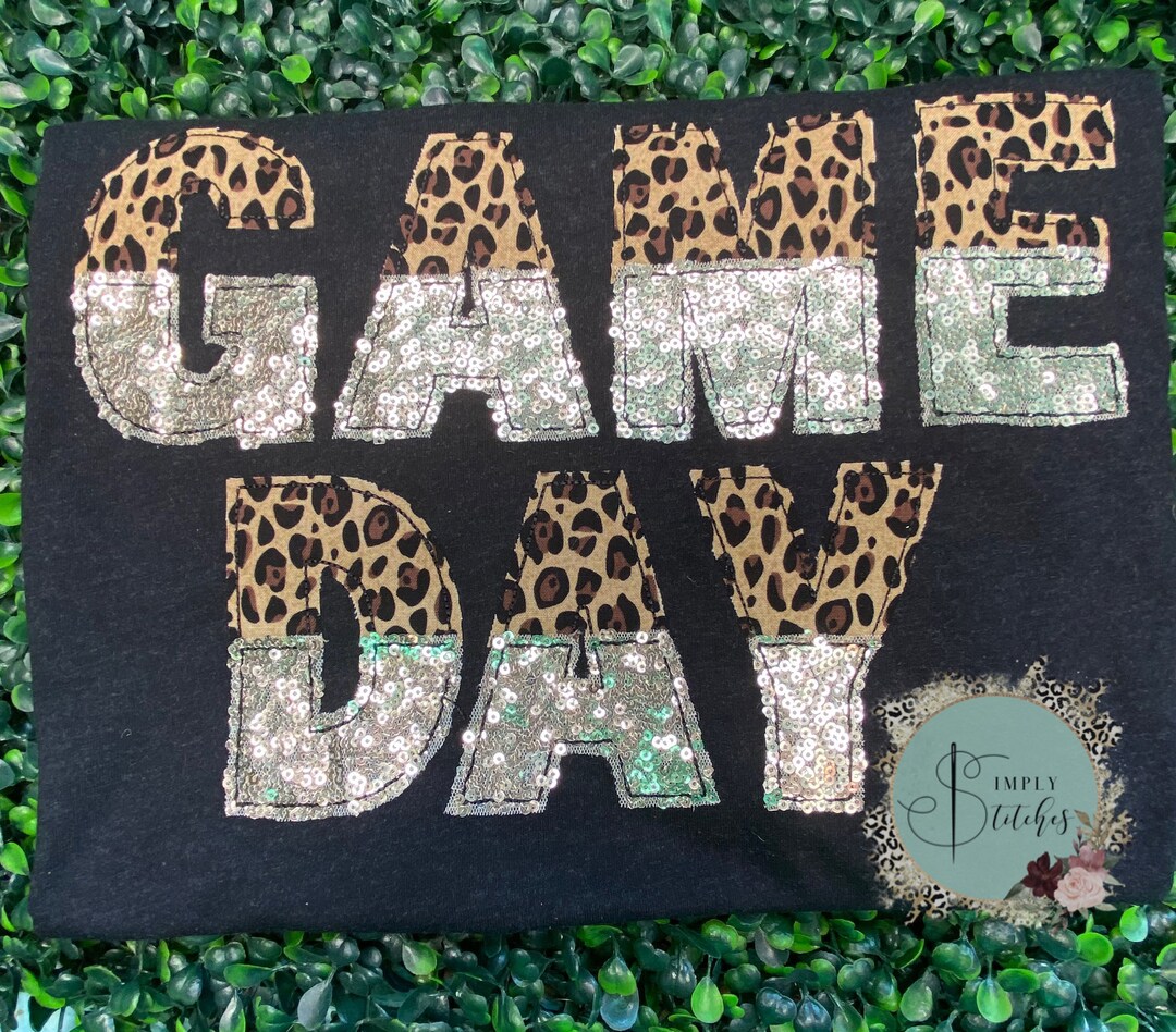 GAME DAY Raggy Applique Shirt-football Shirt Sports Shirt - Etsy