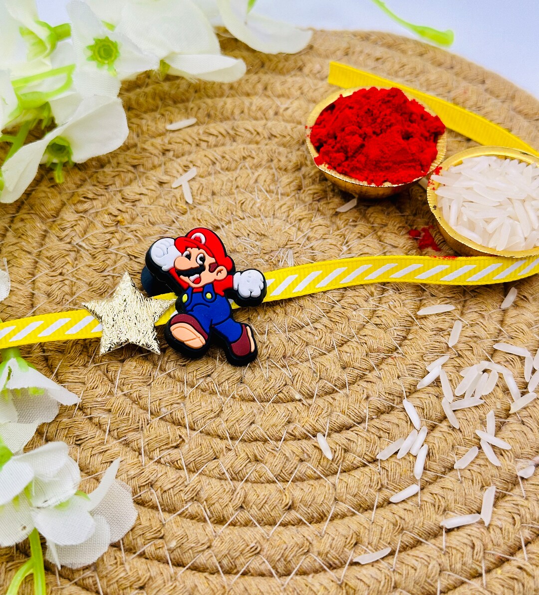 Mario Rakhi/ Minion Rakhi /sonic Rakhi for Kids/stitch Rakhi/ Indian ...