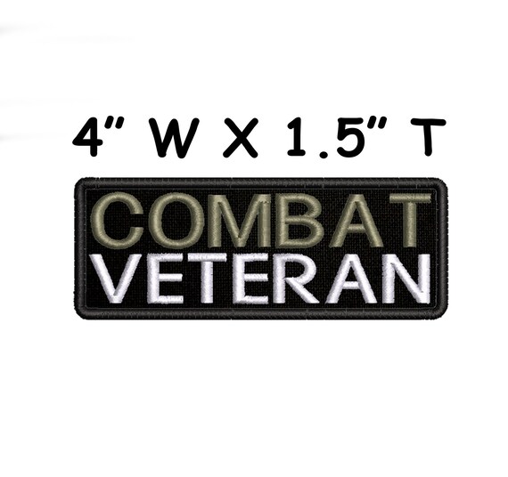 Combat Veteran Embroidered Patch Iron-on / Sew-on Badge - Etsy