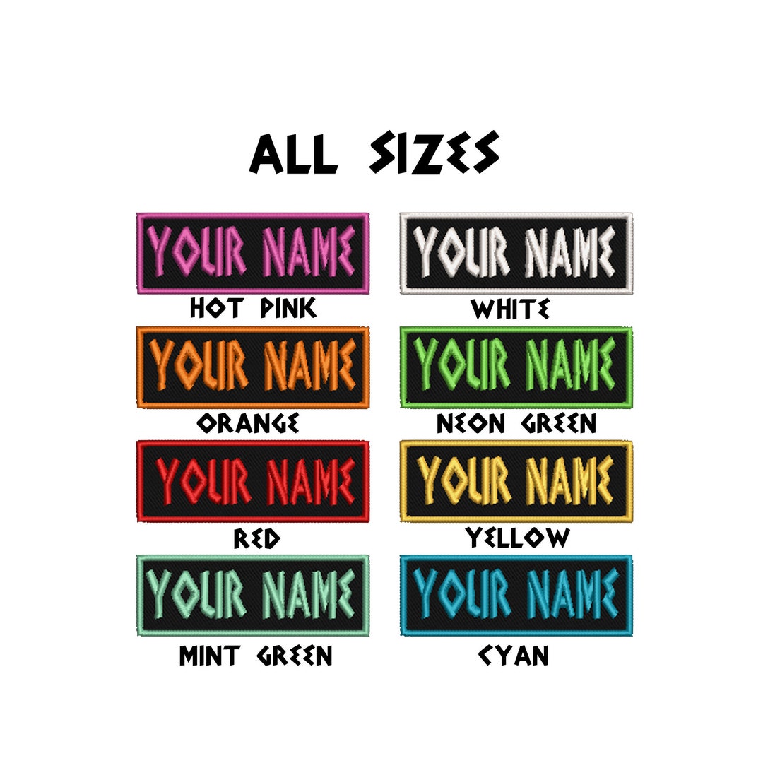 Custom Your Name Personalized Name Tag Patch 6 W X 2 T Embroidered DIY ...