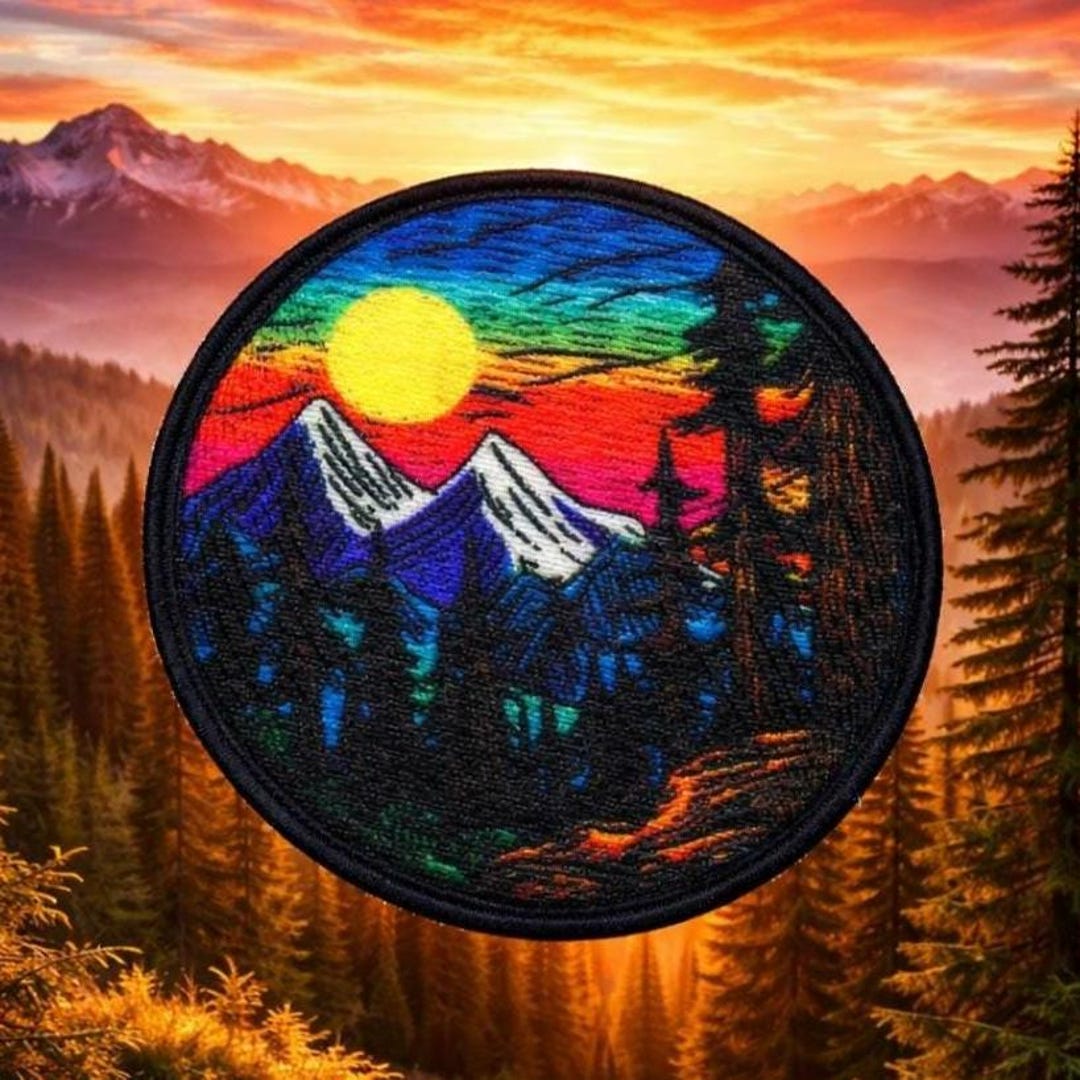 Mountain Patch/iron-on Patch/nature Badge/hiking & Camping/souvenir ...