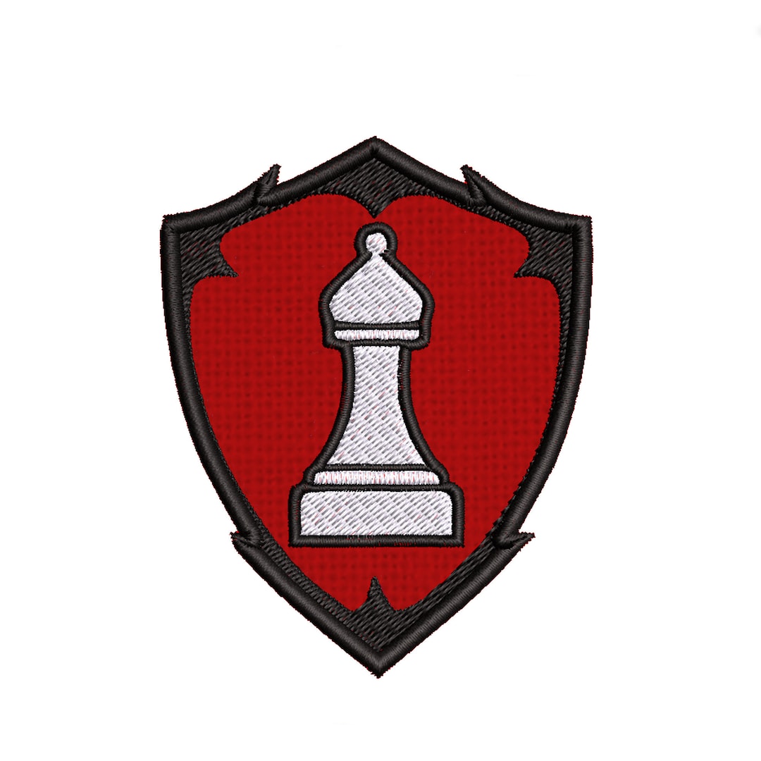 White Bishop Chess Piece Embroidered Patch Iron-on/sew-on DIY Applique ...
