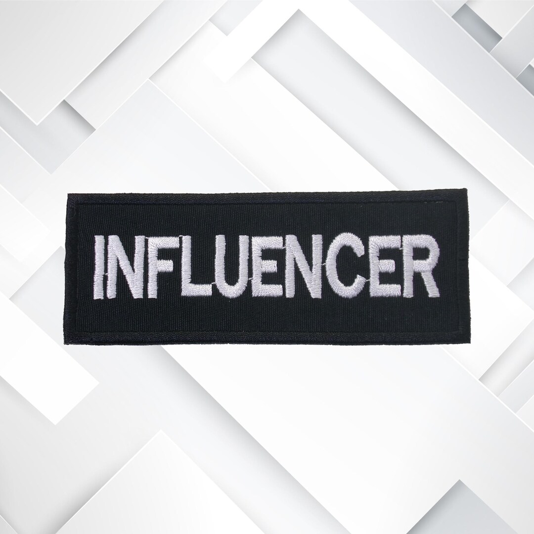 Influencer Patch 4'' Iron On/sew on Custom DIY Applique Jacket Clothing Backpack Costume, Funny ...