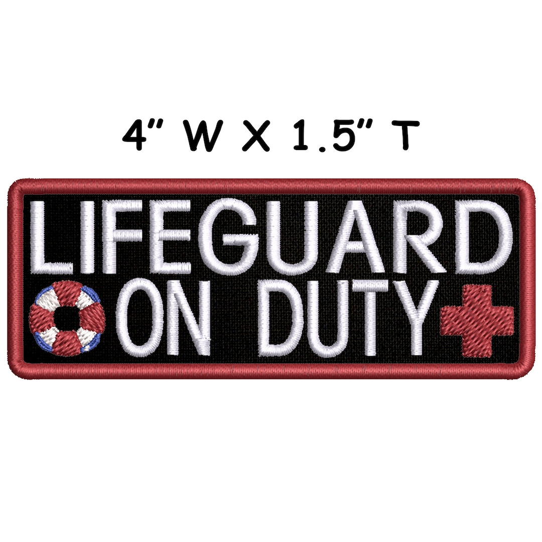 Lifeguard on Duty YMCA Swimming Pool Embroidered Patch Iron on / Sew on ...