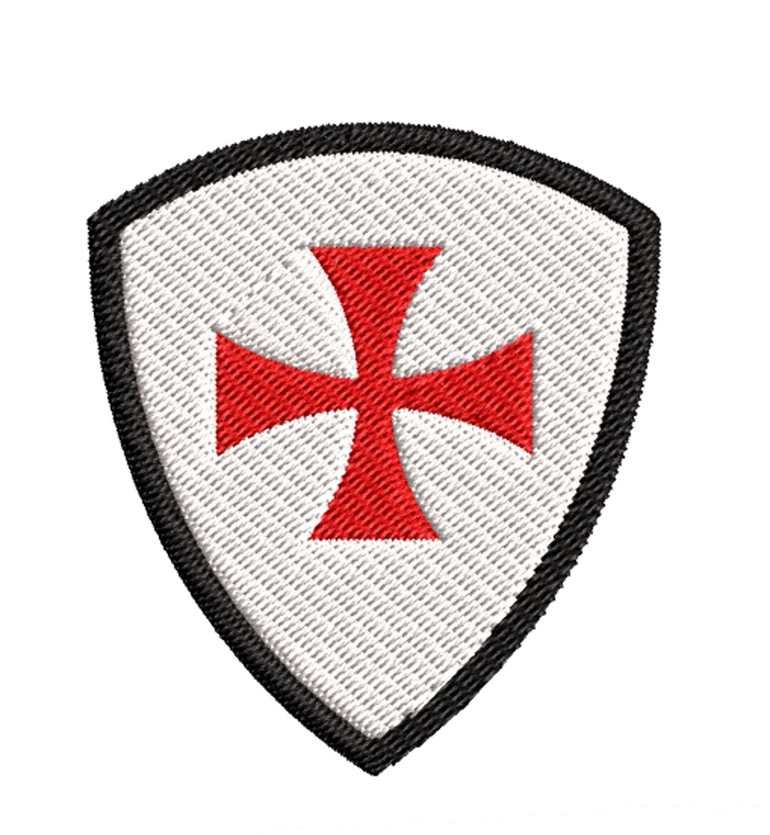 Knights Templars Crest Embroidered Patch Iron on / Sew on Cross ...