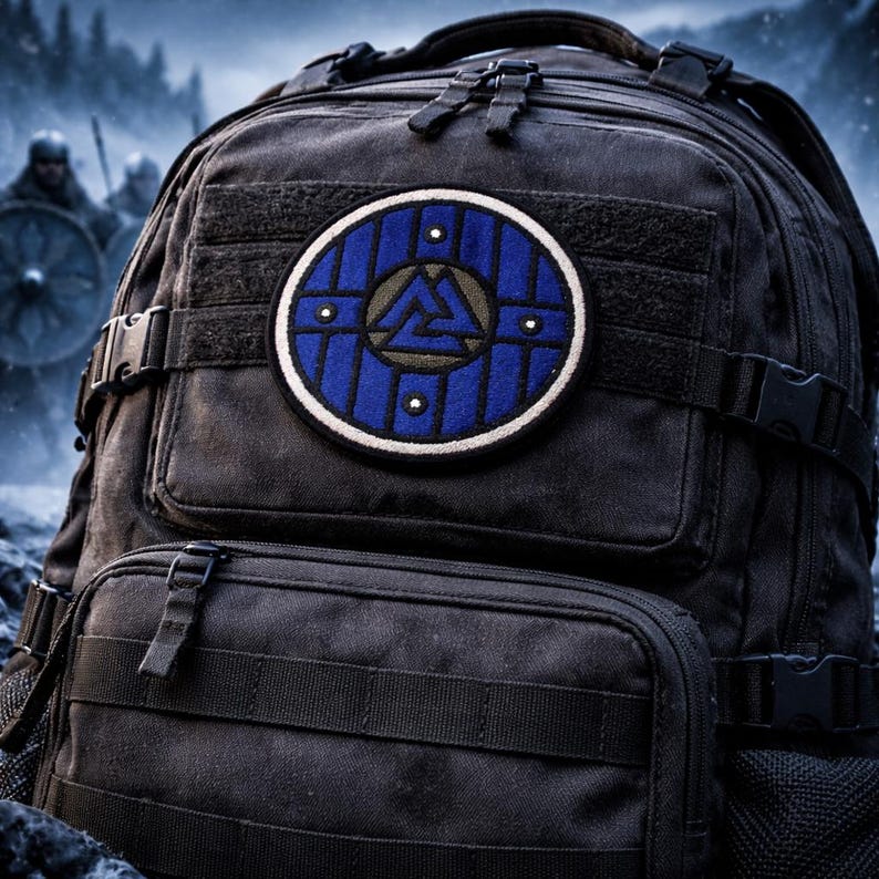 Viking Shield Patch/iron-on Patch/valknut Crest/thor Odin Norse Myths ...
