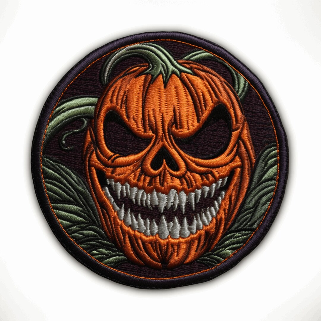 Jack-o-lantern Patch Embroidered DIY Iron-on/sew-on Custom Applique ...