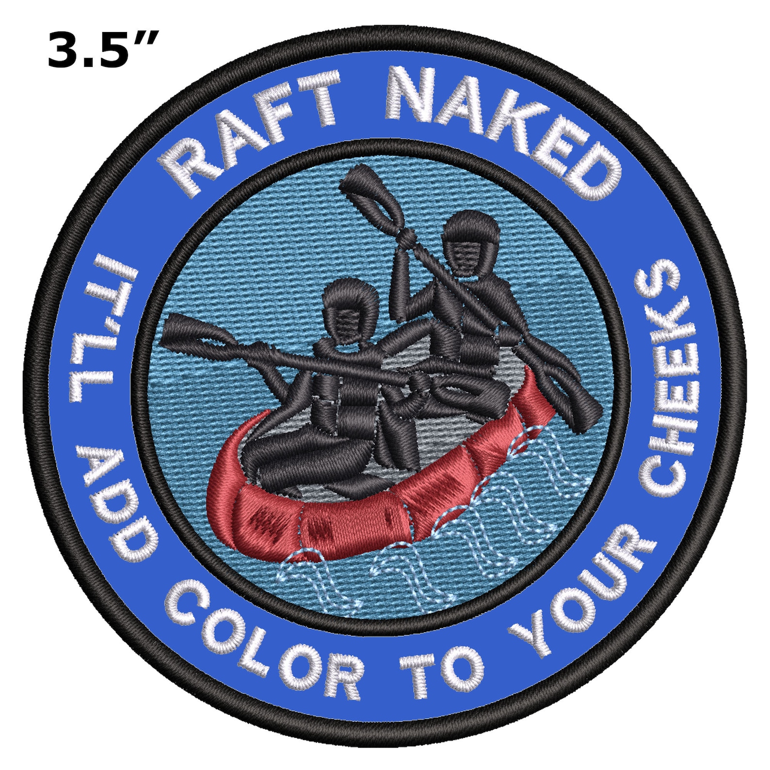 Raft Naked Embroidered Patch Iron Sew-on Decorative Biker - Etsy