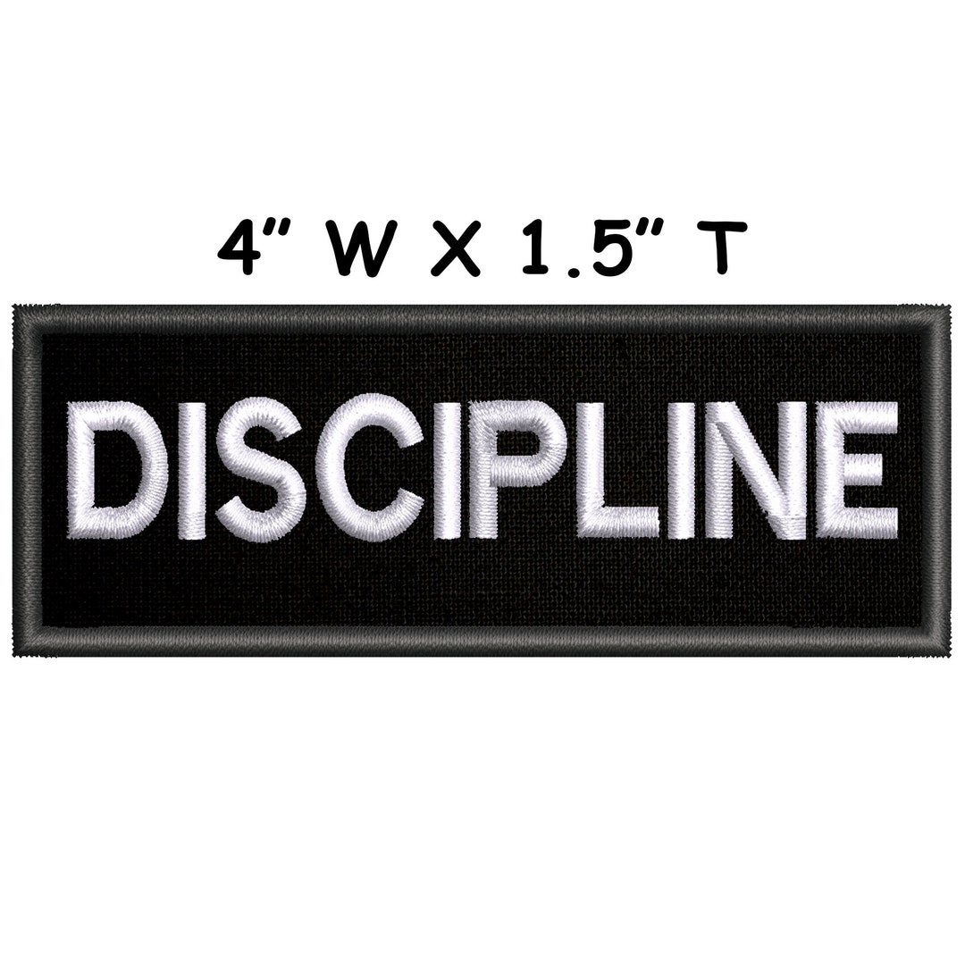 Discipline Patch Embroidered DIY Iron-on/sew-on Premium Applique Vest ...
