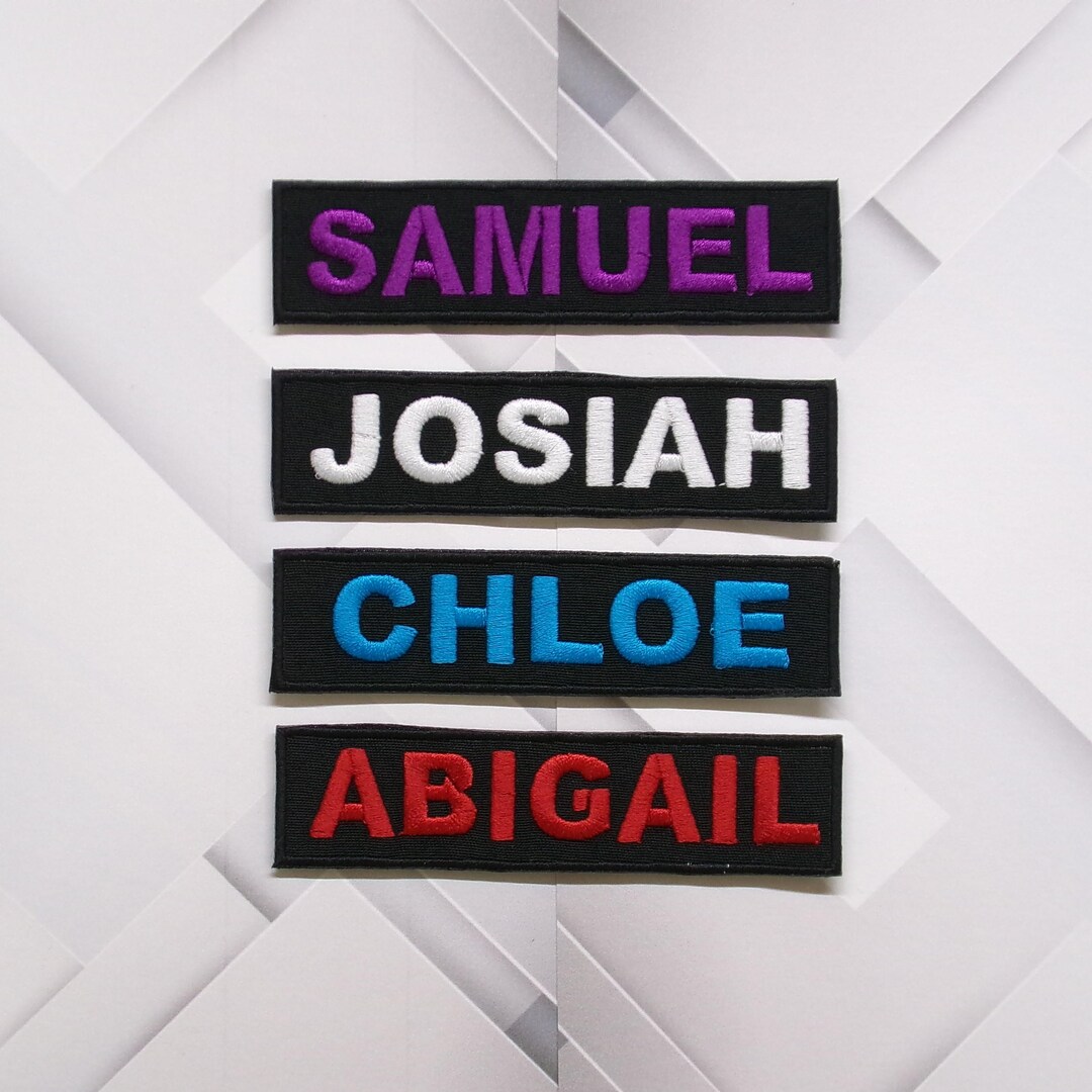 Custom Your Name Personalized Name Tag Patch 4" W X 1" T Embroidered ...