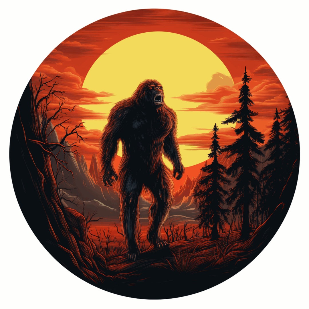 Sasquatch Decal, Bigfoot Vinyl Stickers Decals, Cryptid Decal for ...