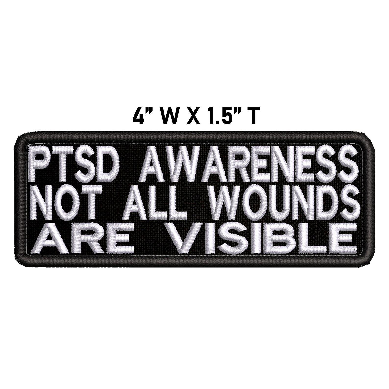 PTSD Awareness Not All Wounds Are Visible Embroidered Patch | Etsy