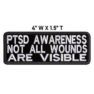 PTSD Awareness Not All Wounds Are Visible Embroidered Patch Iron-on ...