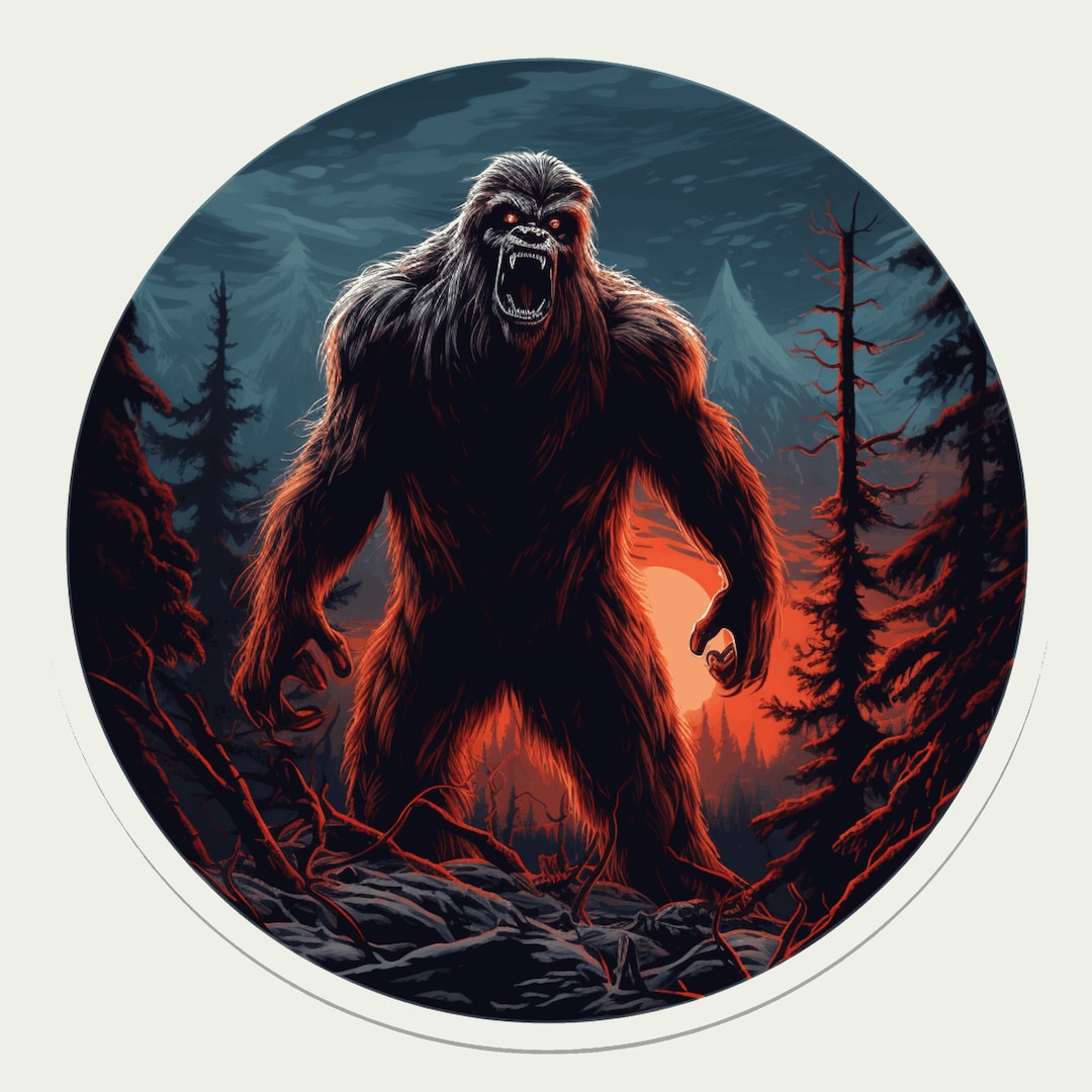 Sasquatch Decal Bigfoot Vinyl Stickers Decals Cryptid Decal - Etsy