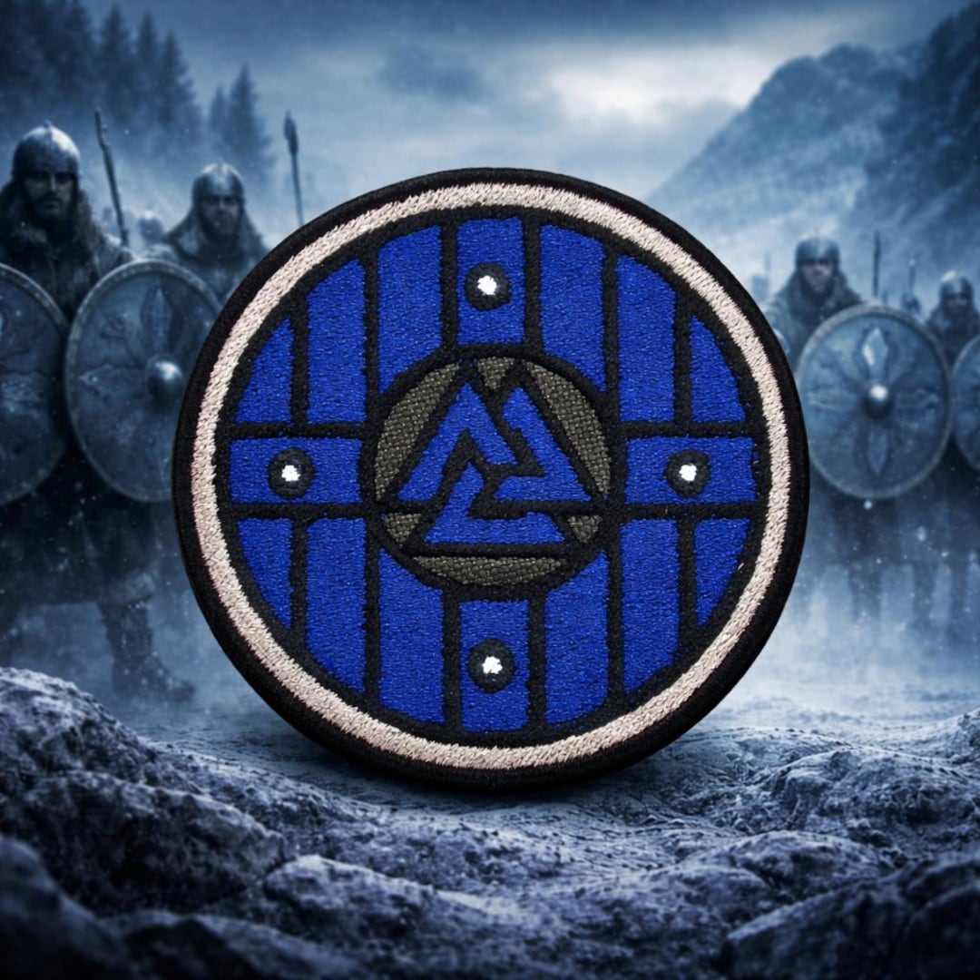 Viking Shield Patch/iron-on Patch/valknut Crest/thor Odin Norse Myths ...