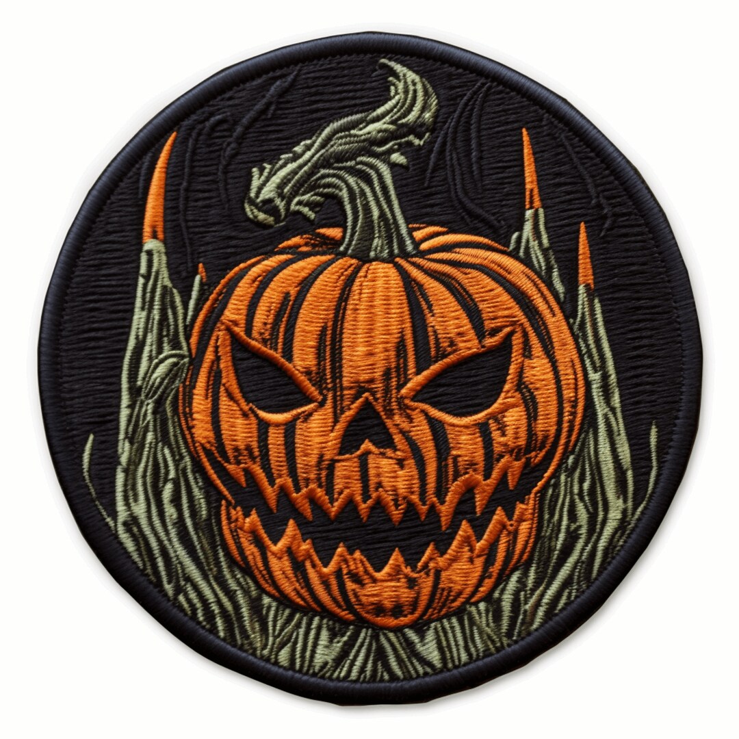 Jack-o-lantern Patch Embroidered DIY Iron-on/sew-on Custom - Etsy