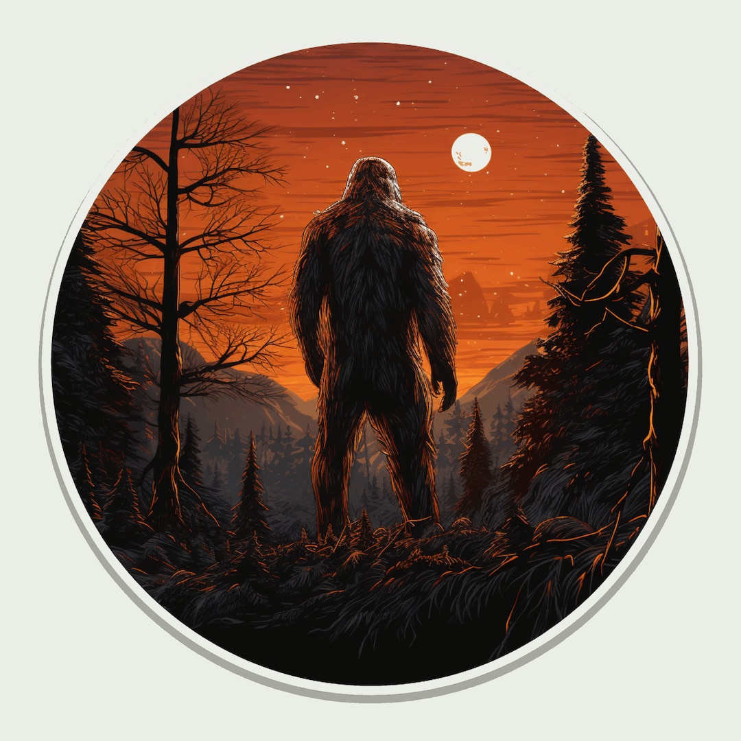 Sasquatch Decal, Bigfoot Vinyl Stickers Decals, Cryptid Decal for ...