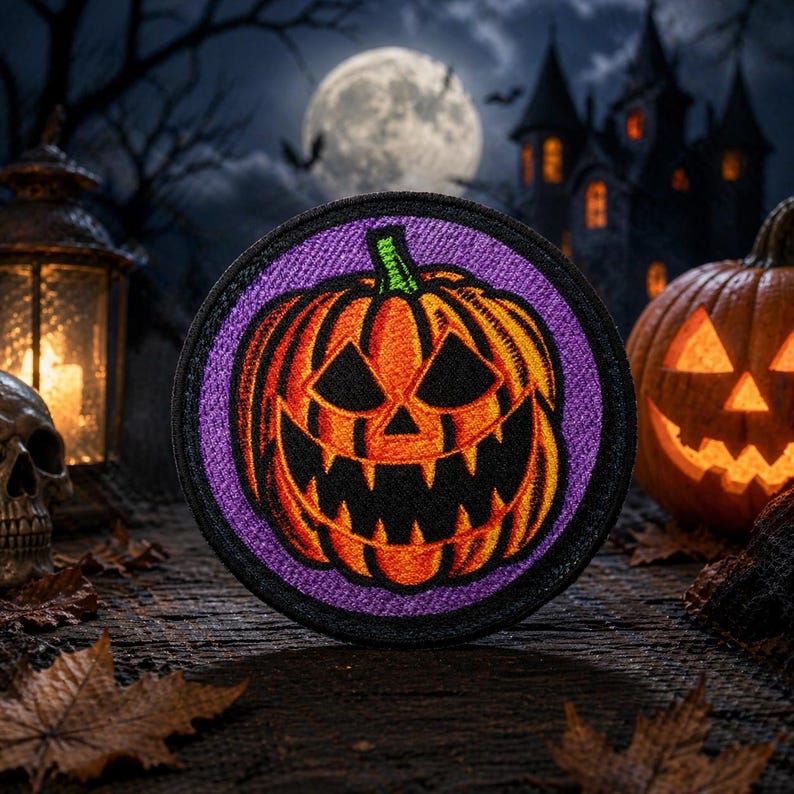 Scary Pumpkin Patch/iron-on Patch/halloween Costume Decor/evil Jack-o ...