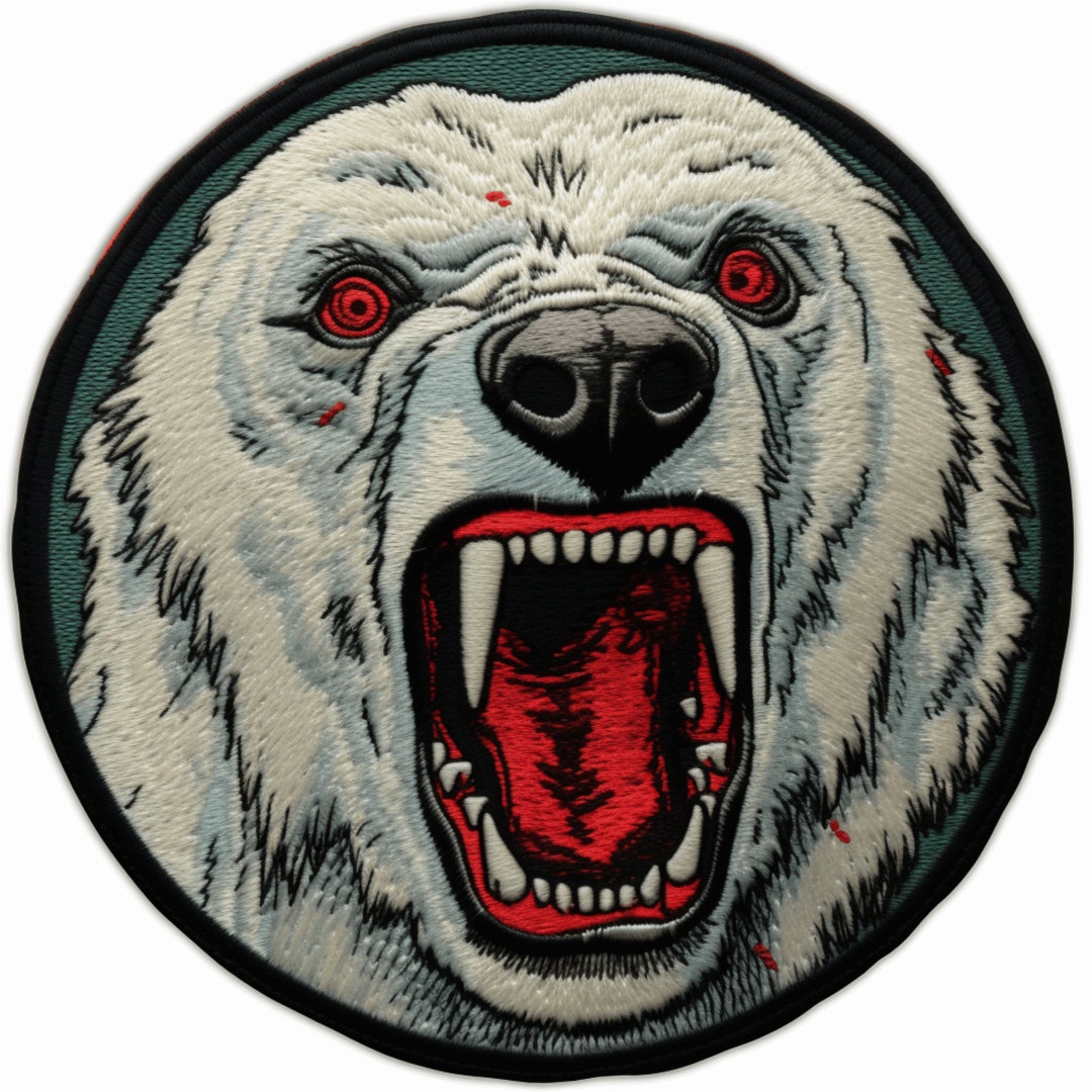 Polar Bear Patch Embroidered DIY Iron-on/sew-on Custom Applique Vest ...