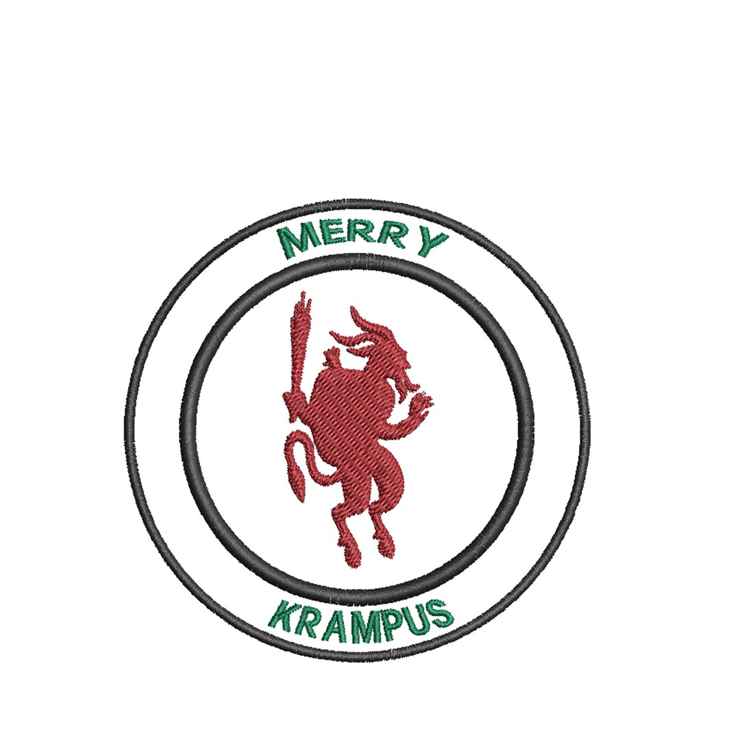 Merry Krampus Embroidered Patch Iron-on or Sew-on Christmas - Etsy