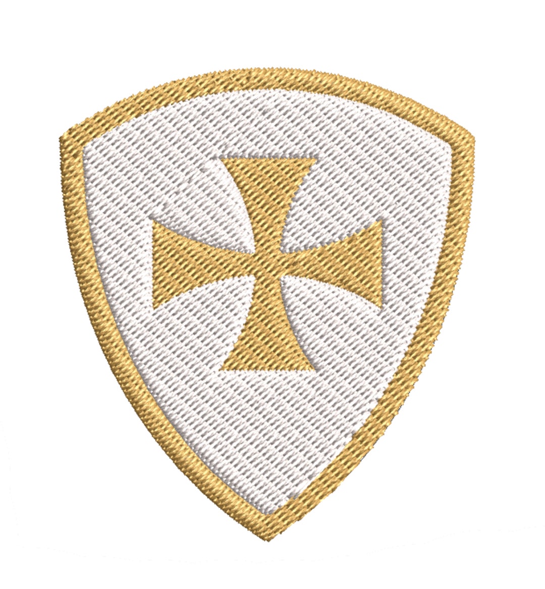 Knights Templars Crest Embroidered Patch Iron on / Sew on Cross ...