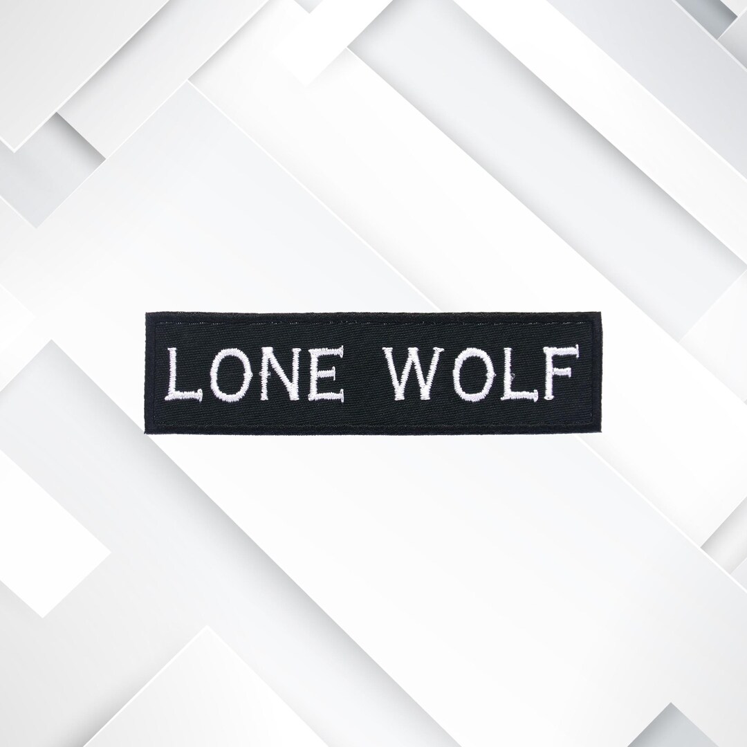 Lone Wolf Patch 4" Embroidered DIY Iron-on Custom Applique Vest ...