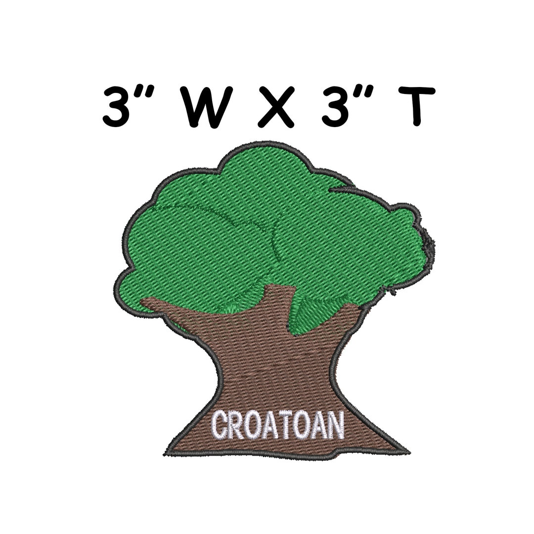 Croatoan Tree Patch 3'' Embroidered Patch Iron on / Sew on Custom Badge ...