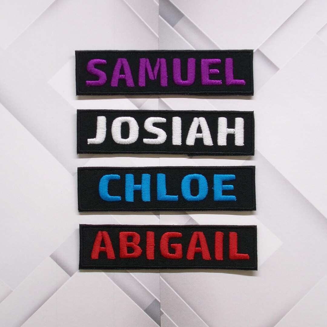 Custom Name Patch – Embroidered Iron-on/sew-on Personalized Tag ...