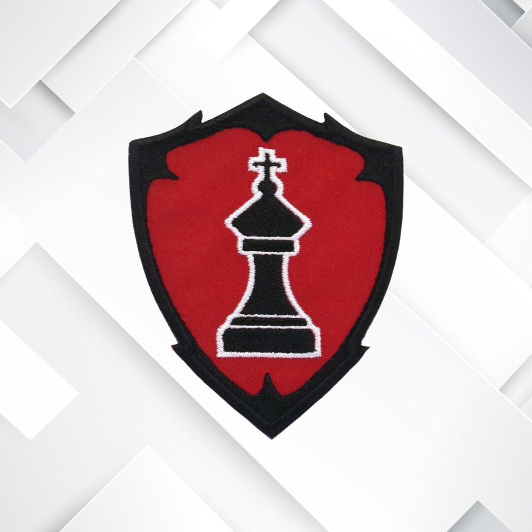 Black King Patch – Chess Piece Iron-on Embroidered Applique for Jackets ...