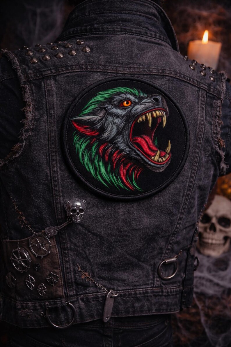 Werewolf Patch/iron-on Patch/halloween Monster/scary Horror Badge/sew ...