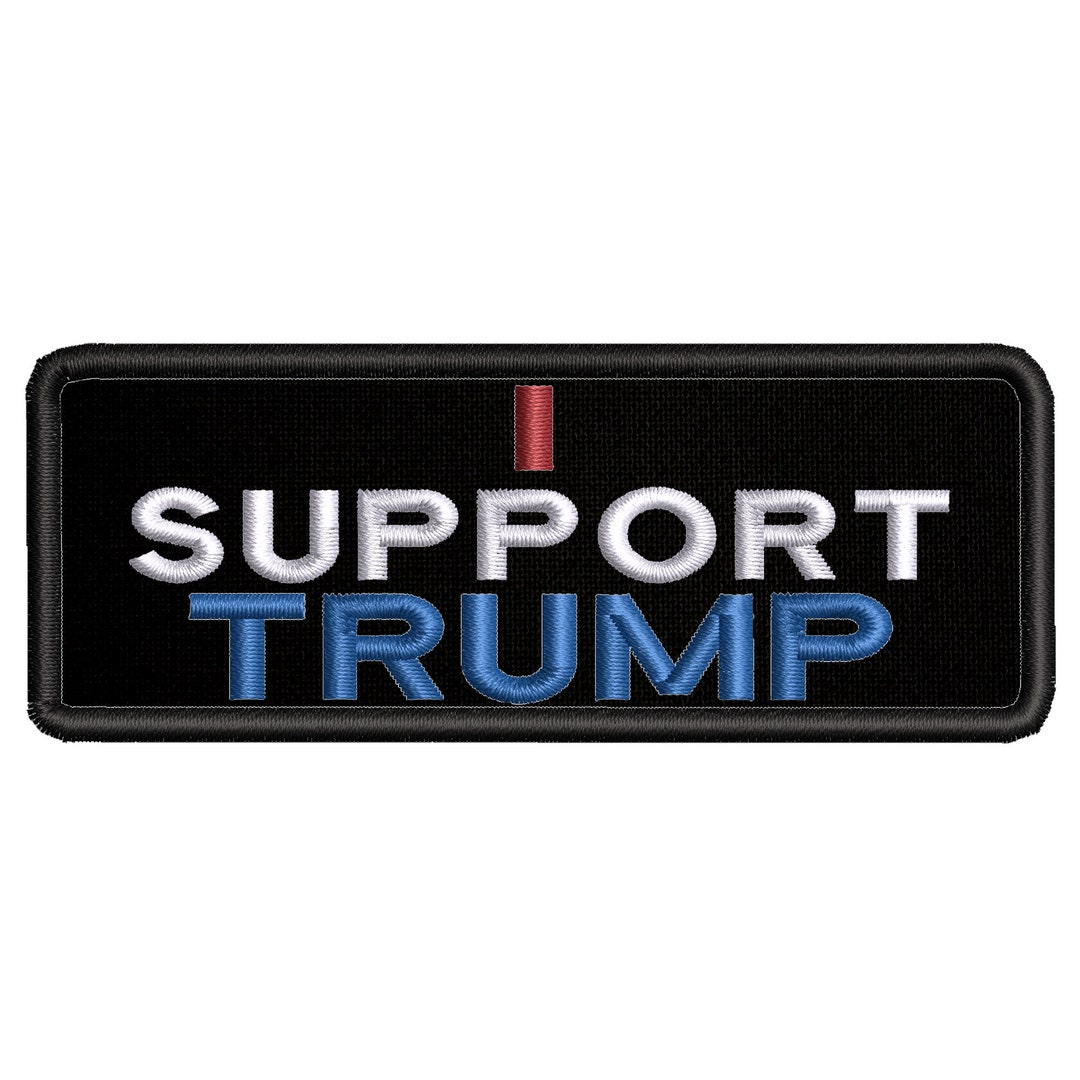 I Support Trump Embroidered Patch Iron-on / Sew-on Decorative Badge ...