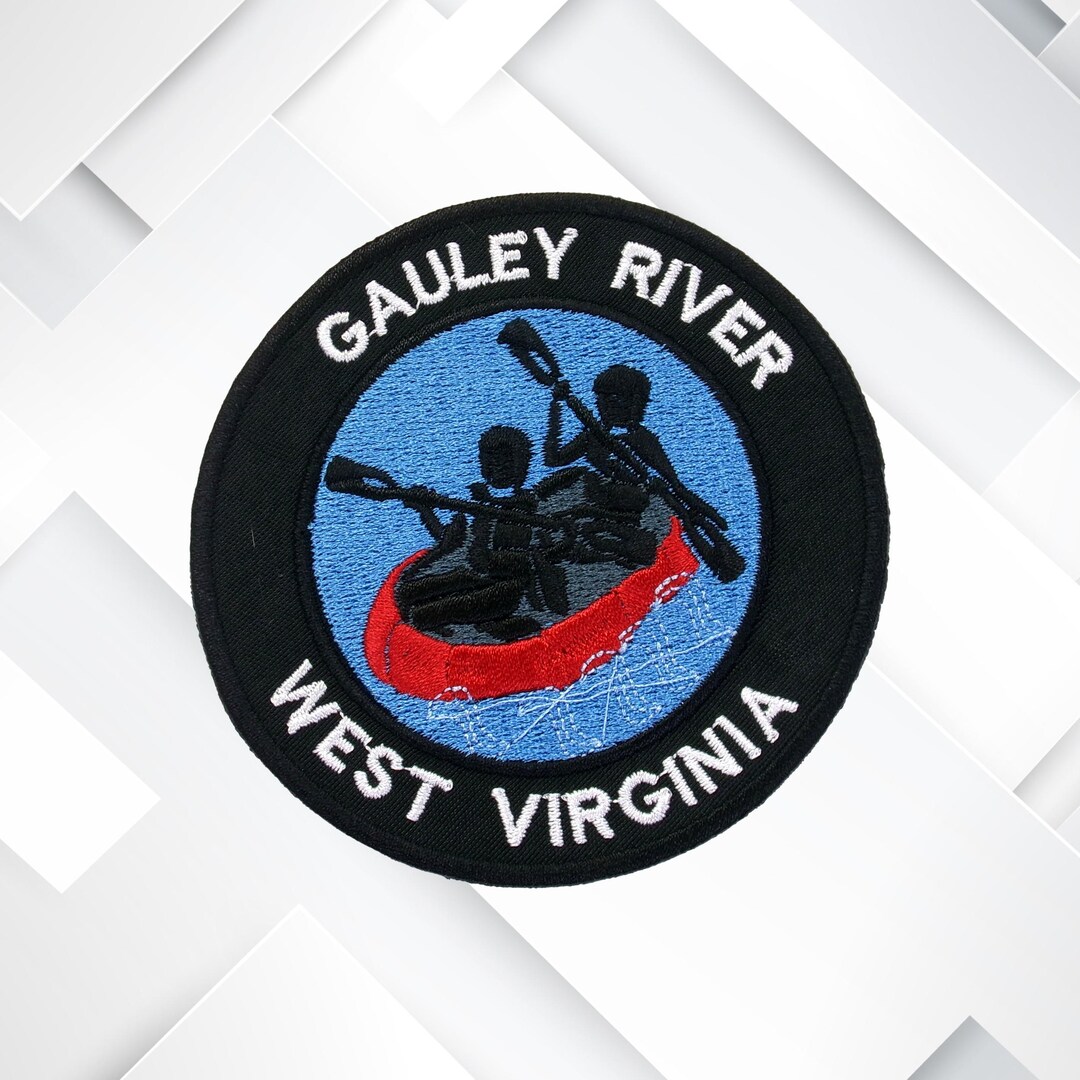 Gauley River White Water Rafting Patch Iron-on Embroidered Appliqué for ...