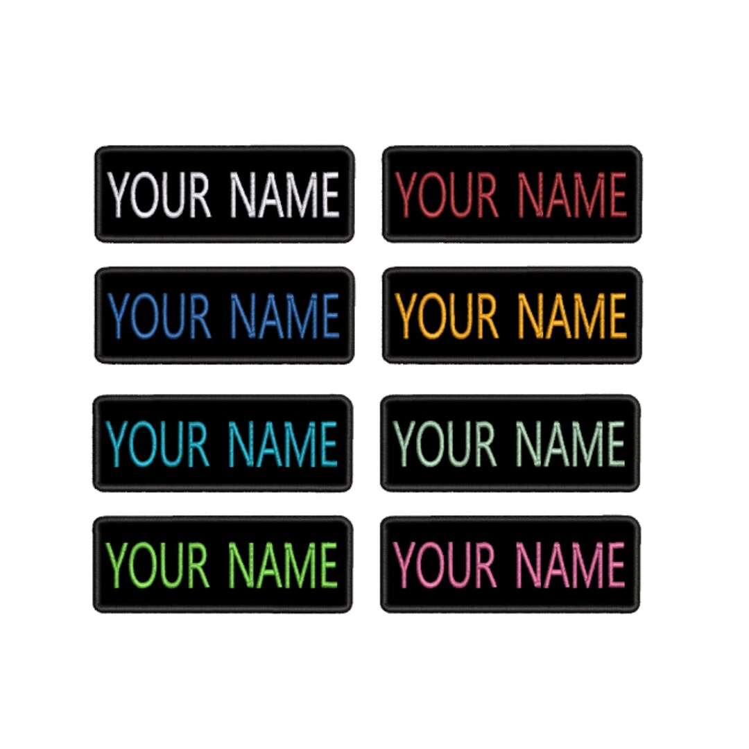Custom Your Name Personalized Name Tag Patch 2 W X 2 T Embroidered DIY ...