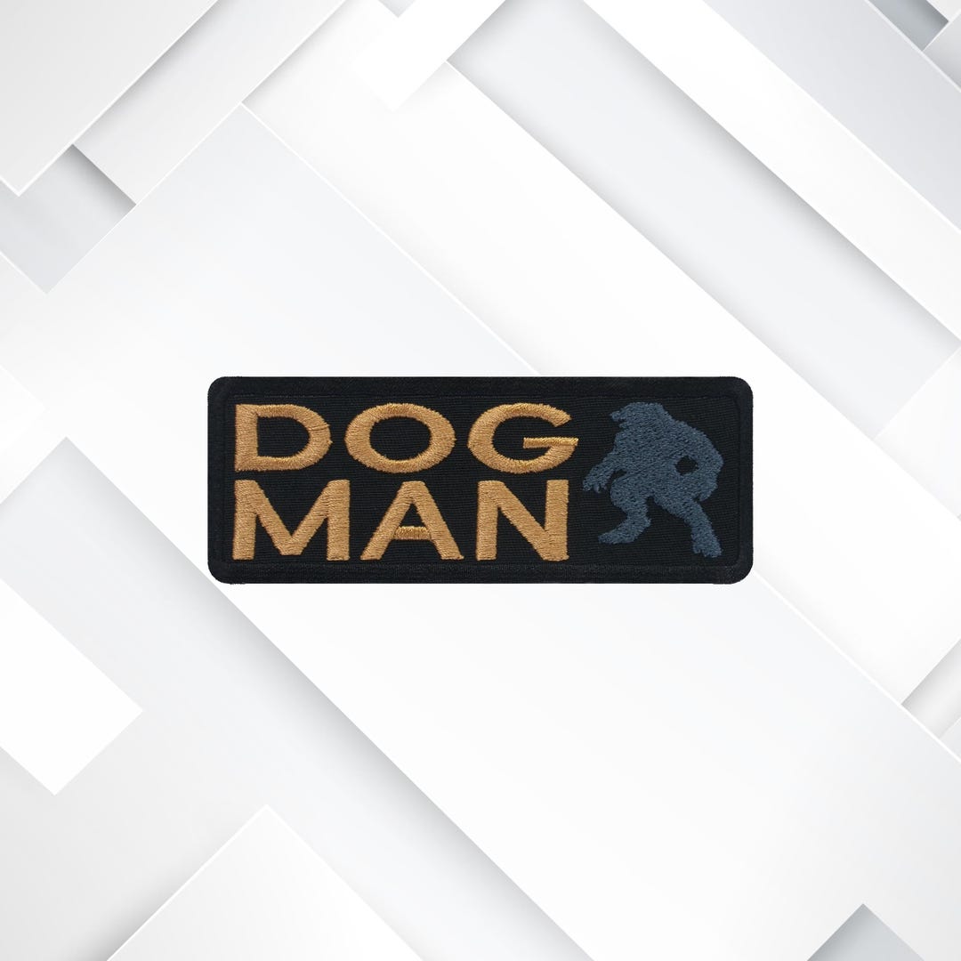 Dogman Patch – Embroidered Iron-on/sew-on Cryptid Appliqué for Jackets ...