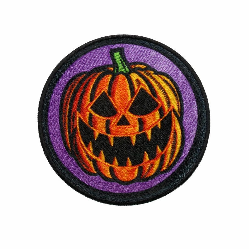 Scary Pumpkin Patch/iron-on Patch/halloween Costume Decor/evil Jack-o ...