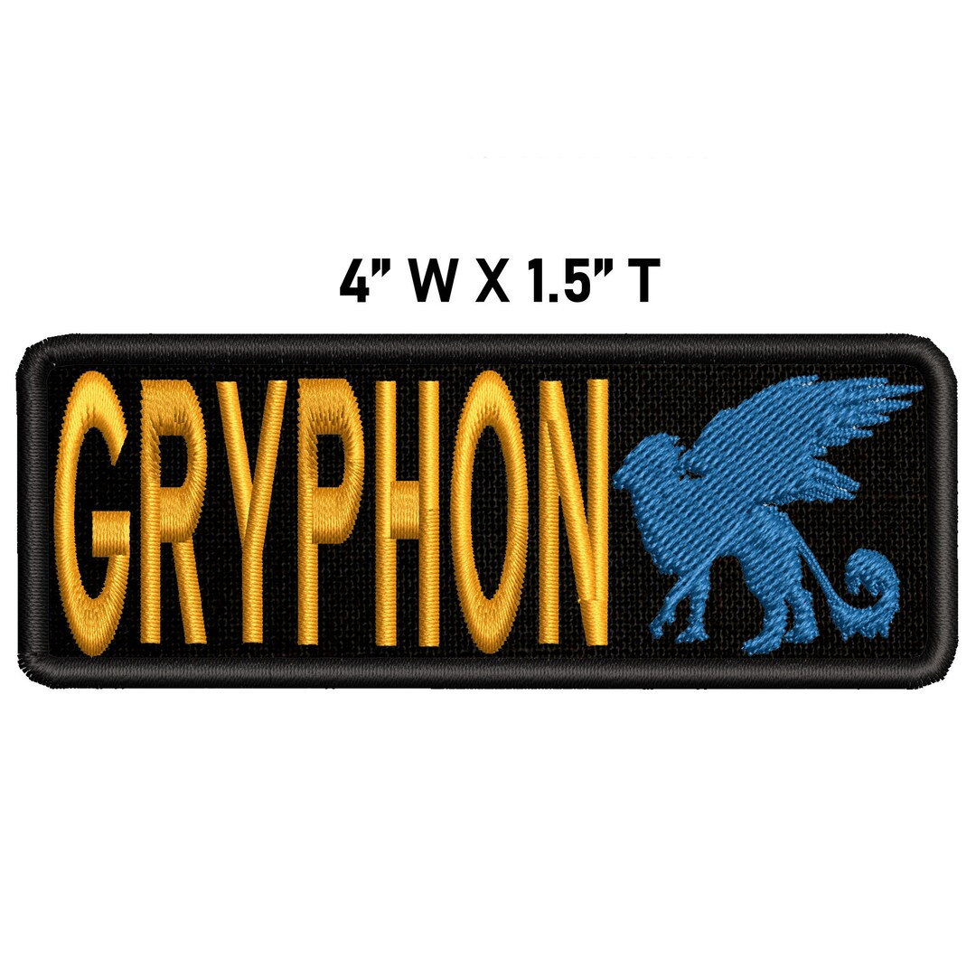 Gryphon Embroidered Patch Iron-on/sew-on Badge Name Tag Applique for ...