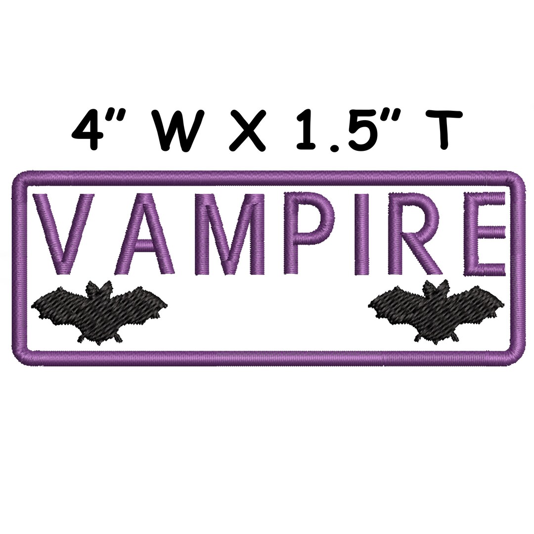 Vampire Embroidered Patch Iron-on/sew-on Halloween Costume Scary ...