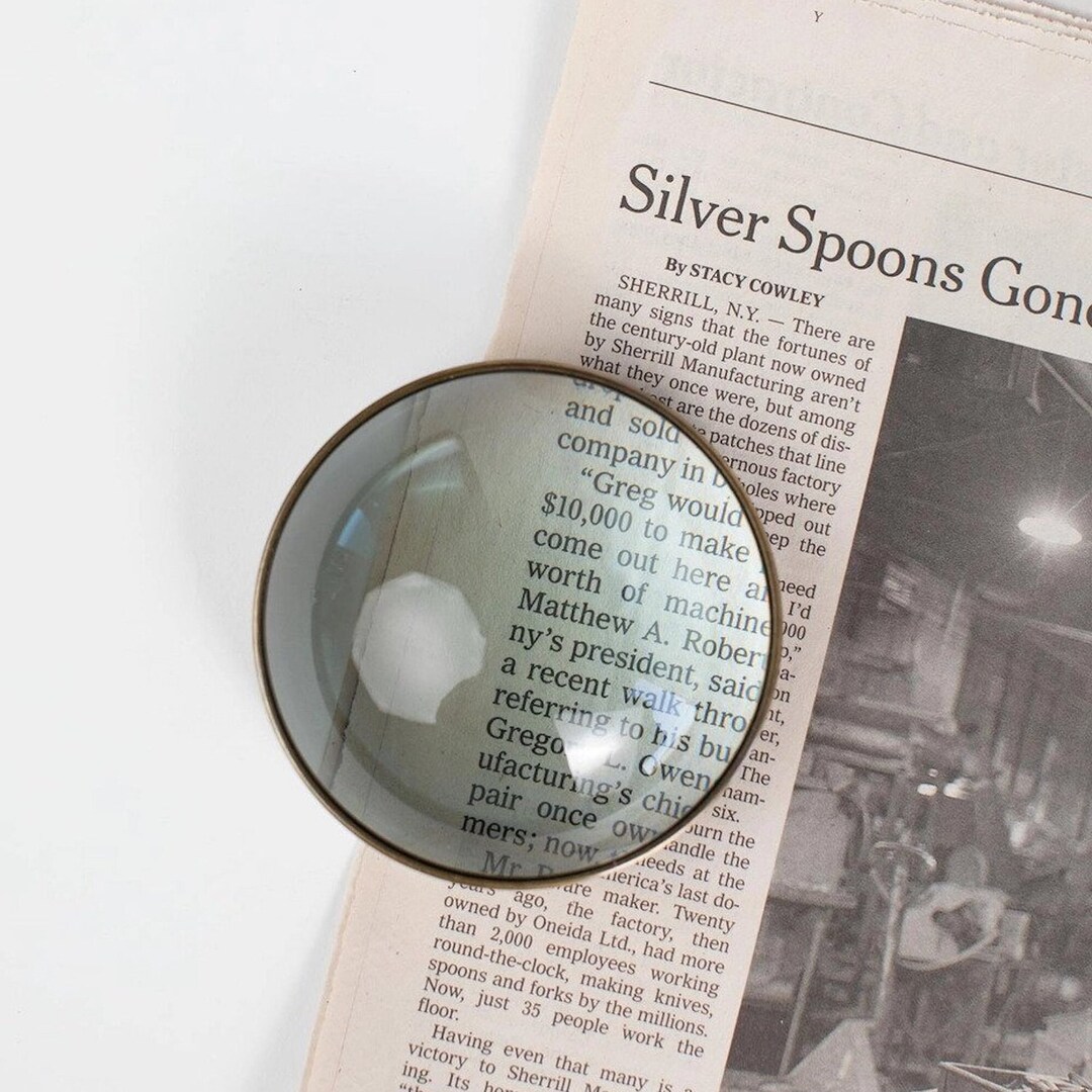 Magnifying Glass Paperweight, Unique Design, Bookshelf Decor, Desk ...