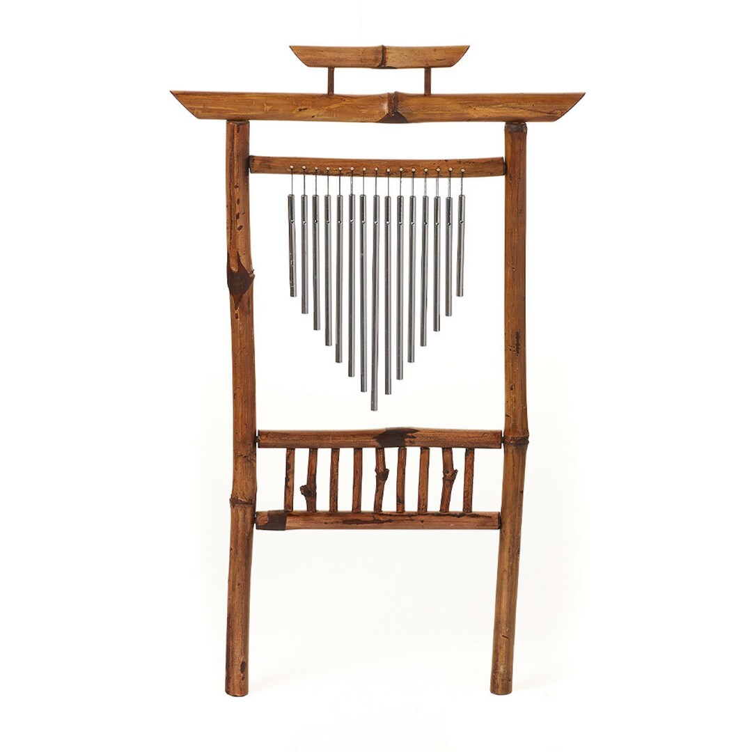 Natural Bamboo Garden Wind Chime, Pagoda Design, Large Wind Chime ...