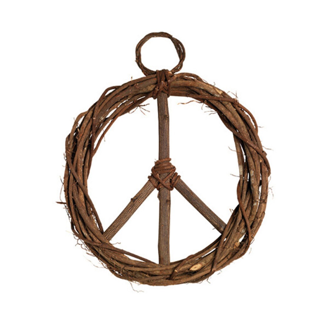Peace Symbol Wreath, Unique Design, Outdoor or Indoor Decor, Handmade ...