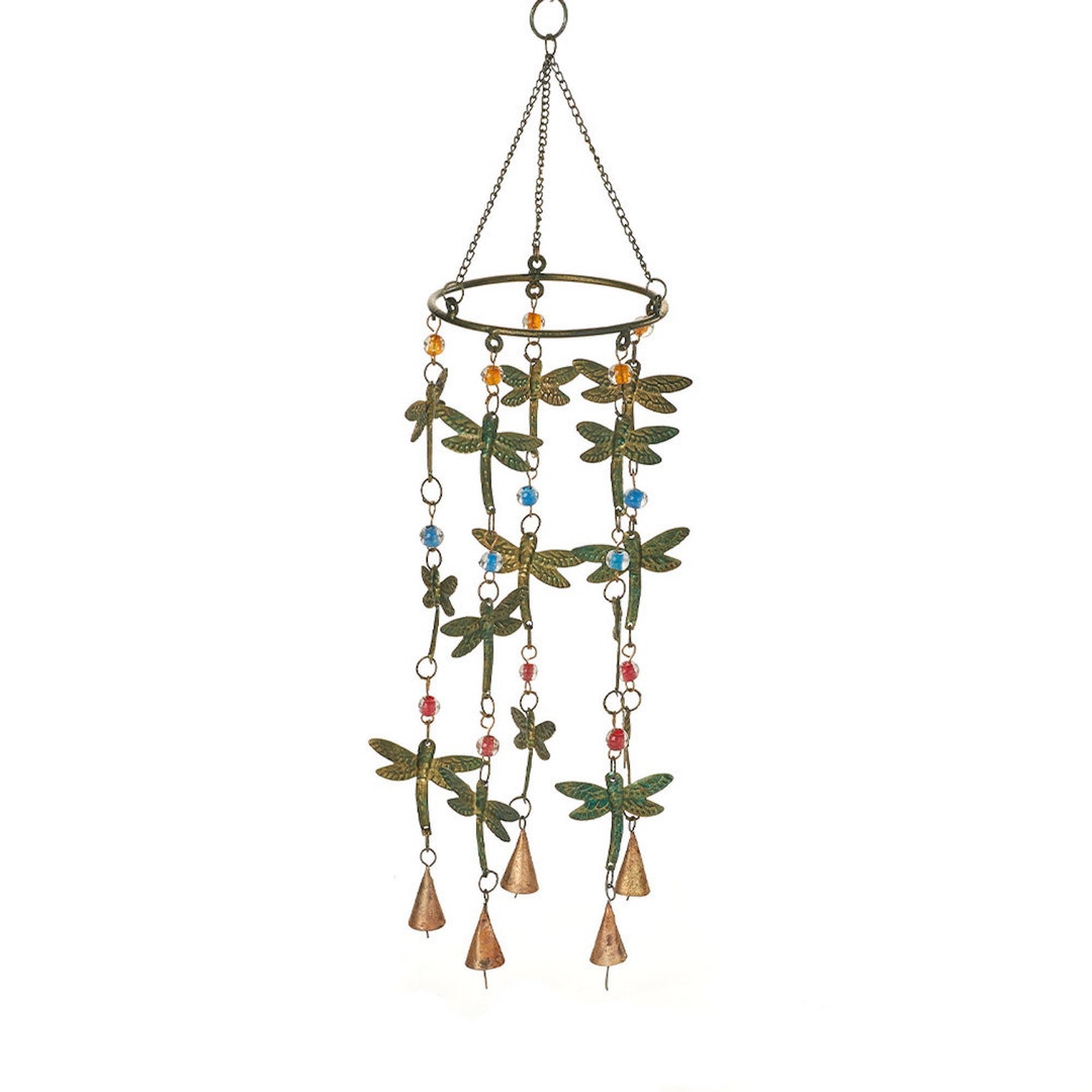Dragonfly Carousel Wind Chime, Indoor, Outdoor, Unique Wind Chime ...