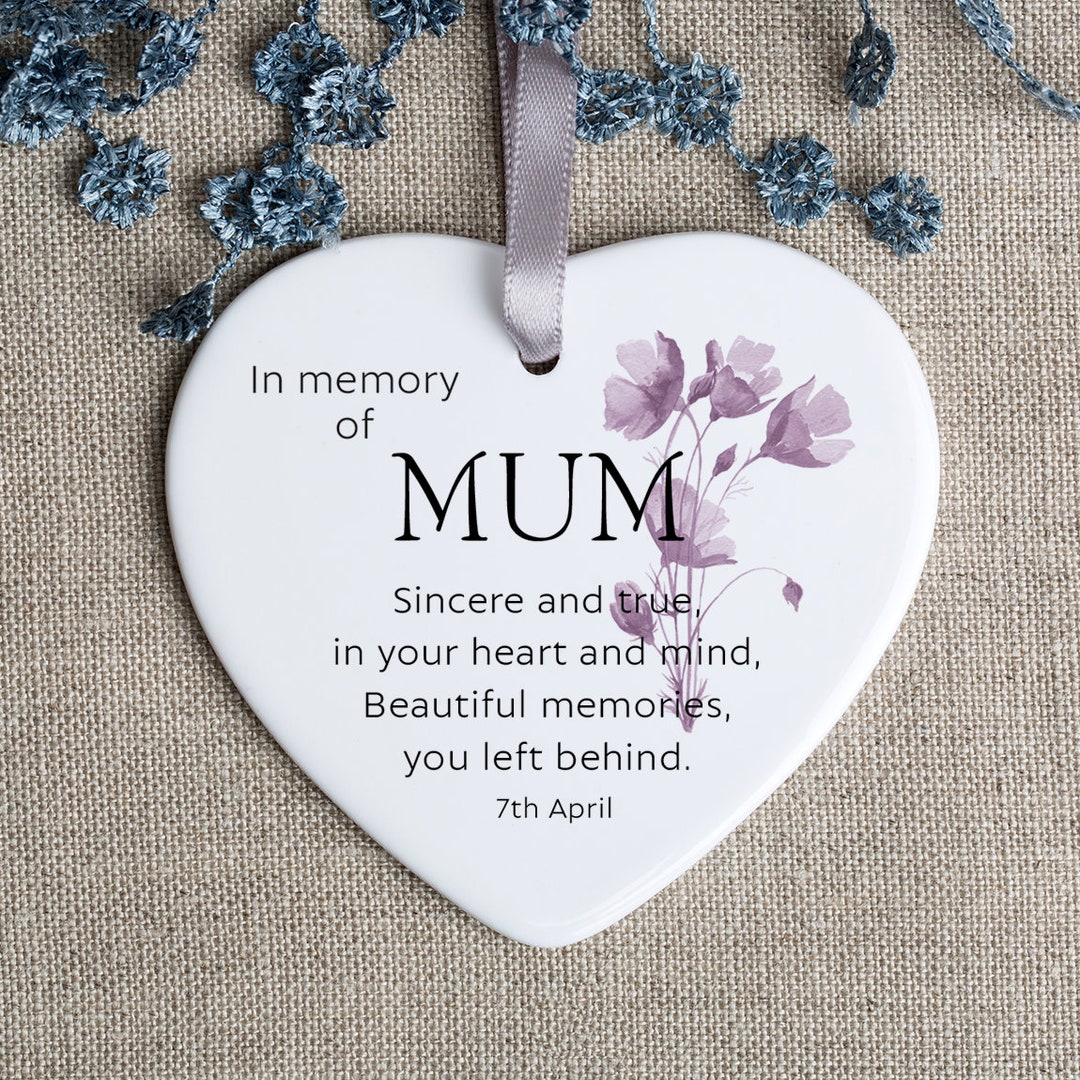 In Memory of Mum Ornament, Mothers Day, Remembrance Gift, Bereavement ...