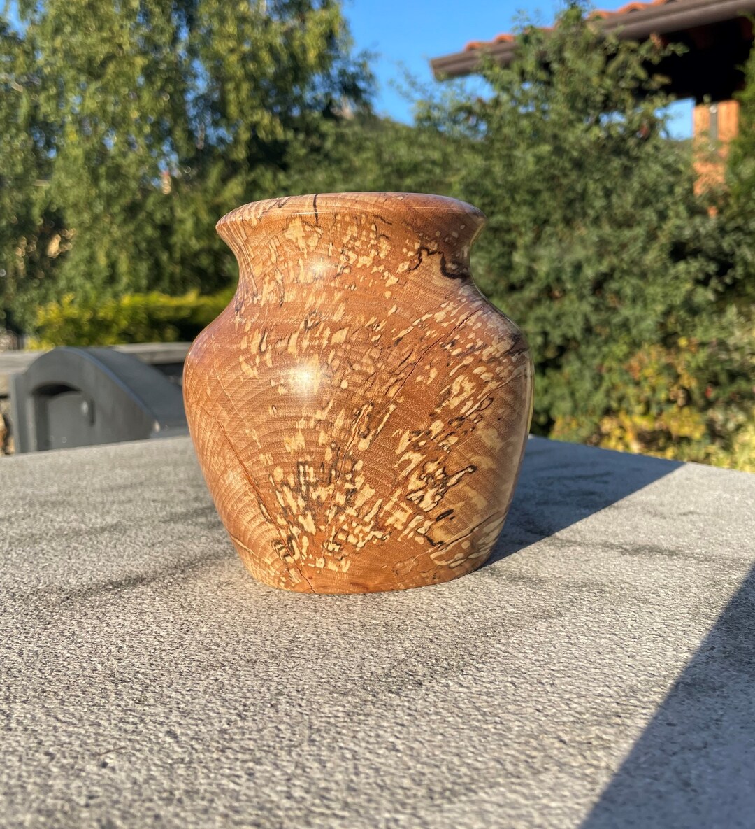 Apple Wood Vase, Wooden Amphora, Handmade Vase, Fine Wood, Flowering Apple Tree, Wooden ...