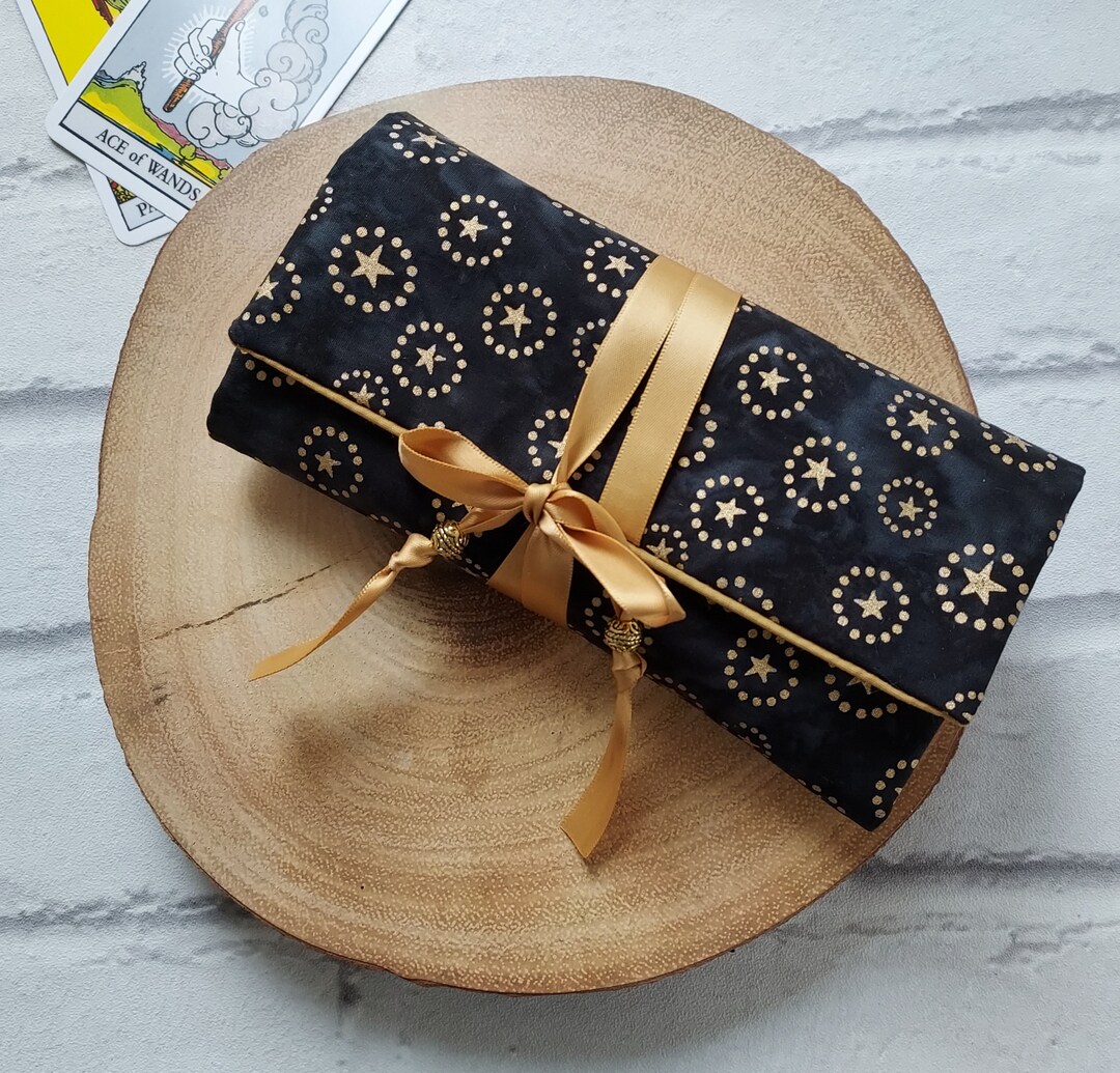 Tarot Card Wrap Tarot Mat Spiritual Gifts Black Tarot Card Storage ...