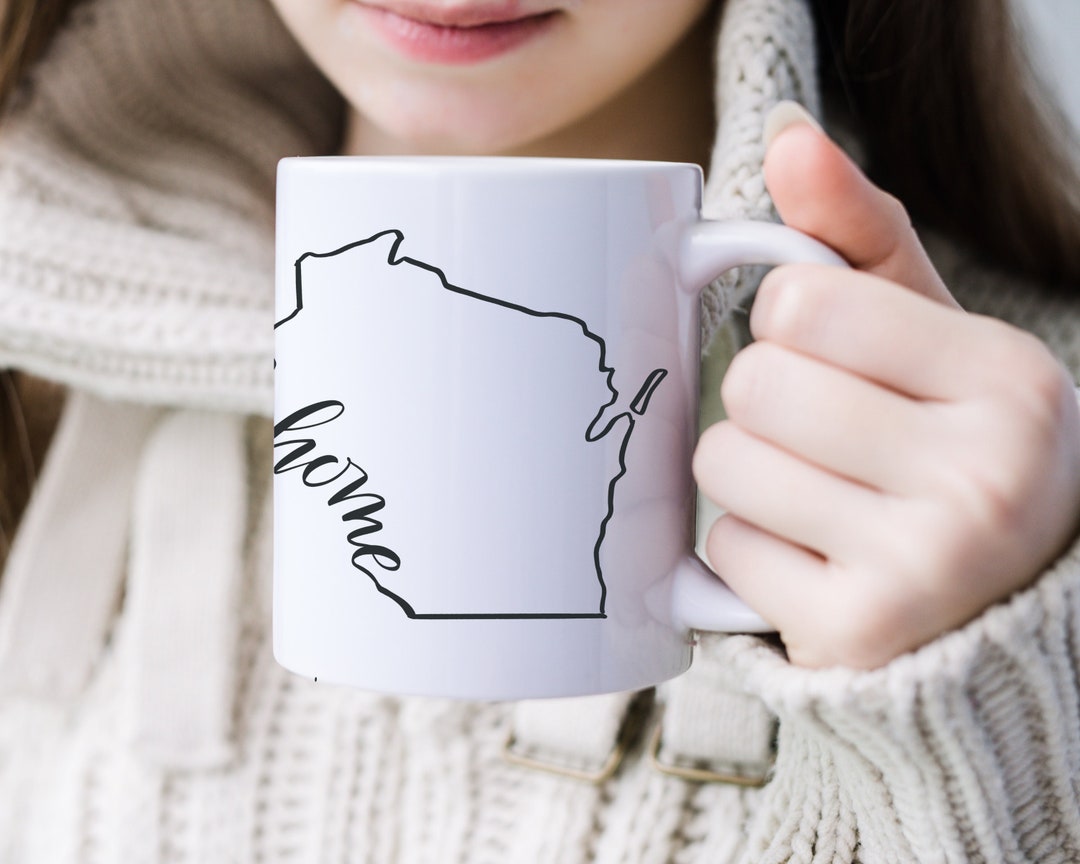 State of Wisconsin Mug Wisconsin State Mug Wisconsin Coffee Mug ...
