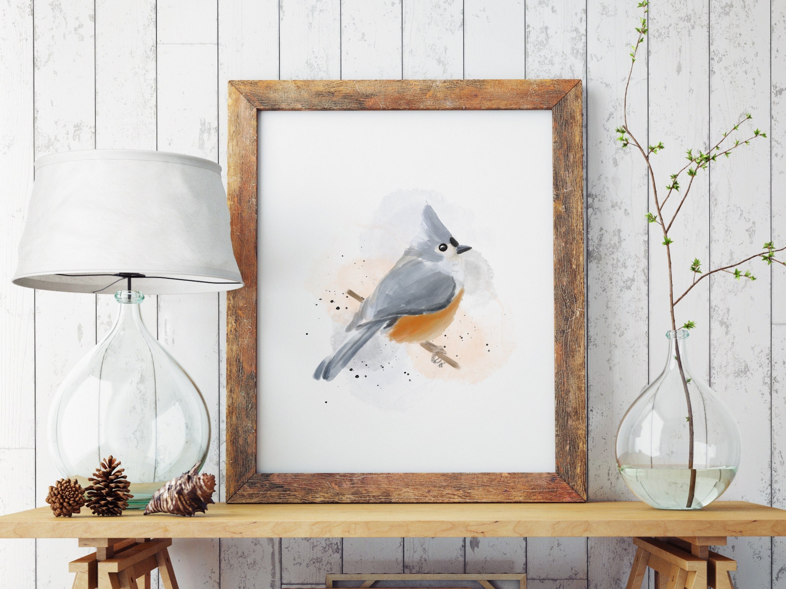 Titmouse Bird Painting Titmouse Art Titmouse Painting Titmouse Bird ...